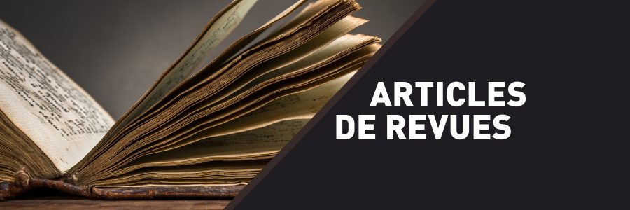 Articles de revues